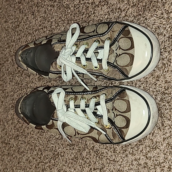 Coach | Shoes | Coach Barrett Sneakers Size 8 Brown Leather | Poshmark